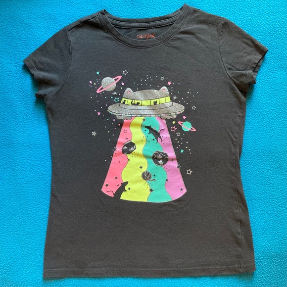 Cat & Jack | Shirts & Tops | Alien Cats Spaceship Abduction Tshirt ...
